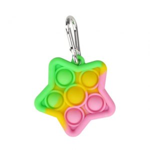 Star Keychain Pop It Fidget Anti Stress Toys | Popping Fidgets