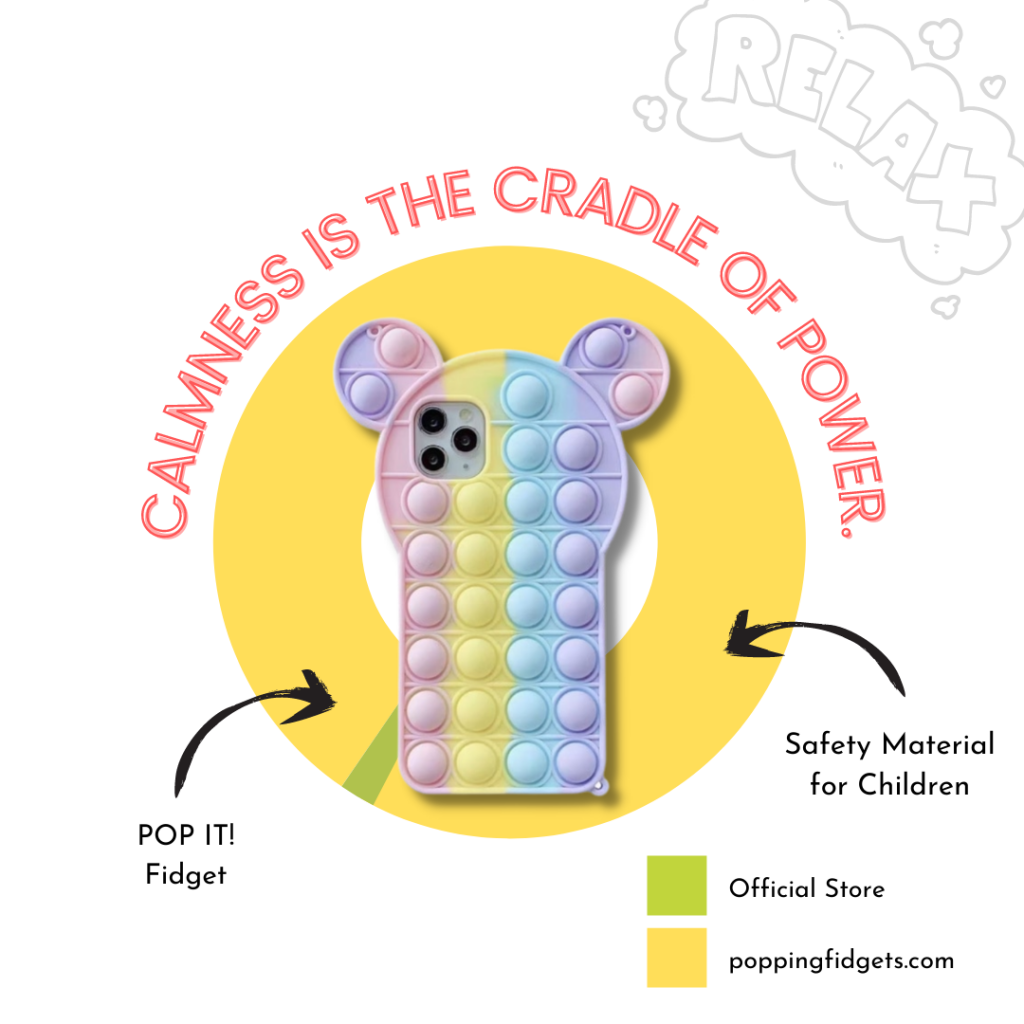 Popping Fidget Anti Stress Mickey Mouse Silicone Phone Case For iPhone ...