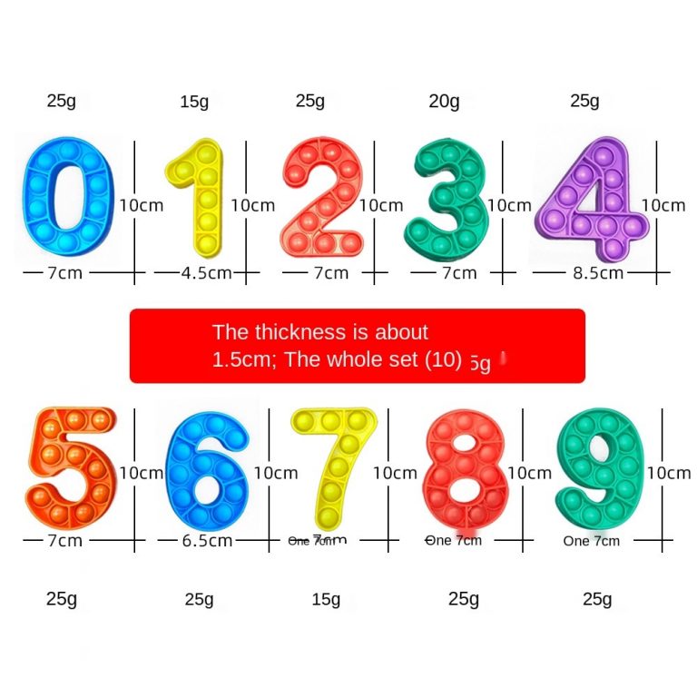 Number Popping Fidget Stress Relief Toys | Popping Fidgets