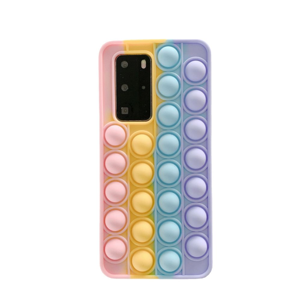 Popping Fidget Anti Stress Multi Color Silicone Phone Case For Huawei ...