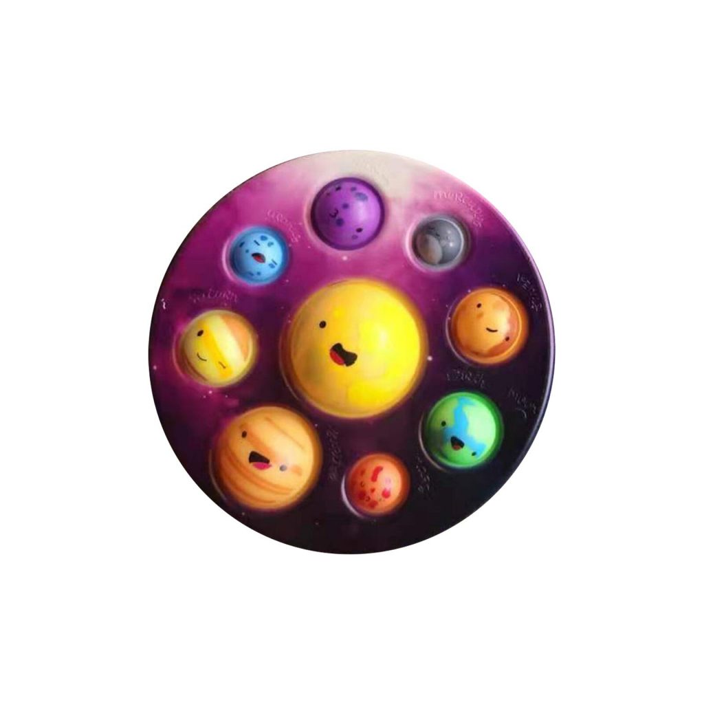 Cute Solar System Pop It Fidget Dimple Simple Anti Stress Toy | Popping ...