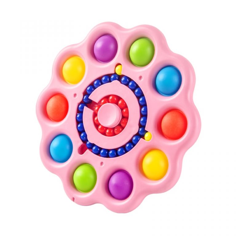 Colorful Pop It Fidget 10 Sides Spinner for Stress Relief | Popping Fidgets