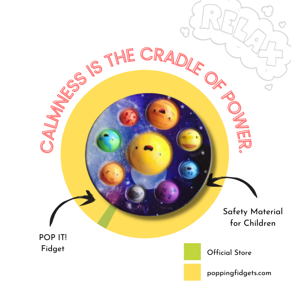 Cute Solar System Pop It Fidget Dimple Simple Anti Stress Toy | Popping ...