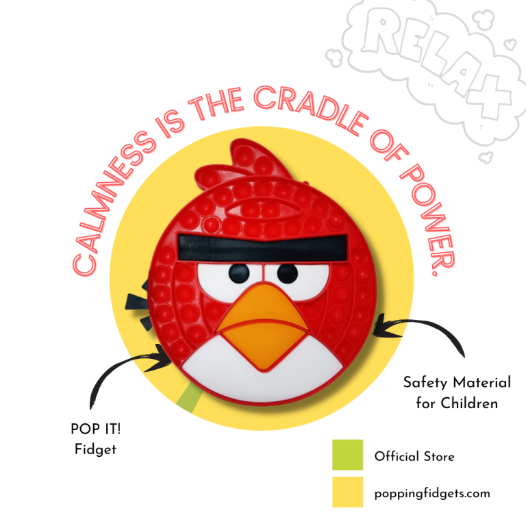 Angry Bird Red Pop It Fidget Toy Simple Dimple | Popping Fidgets