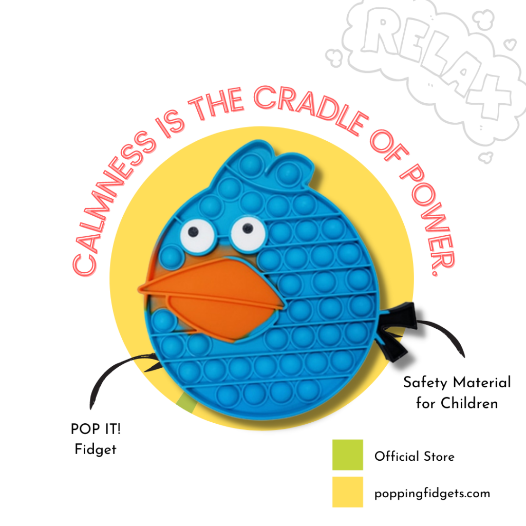 Angry Bird Red Pop It Fidget Toy Simple Dimple | Popping Fidgets