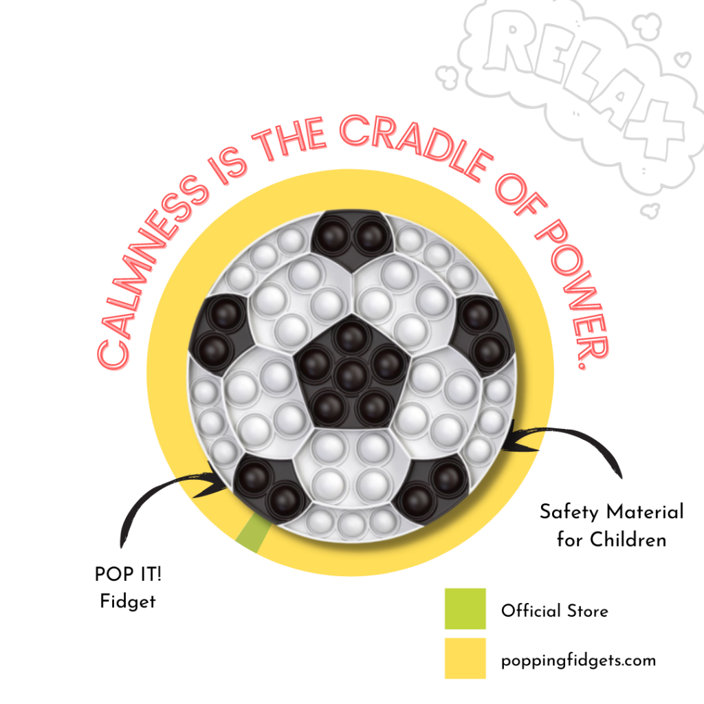 Football Pop It Fidget Simple Dimple Anti Stress Toy | Popping Fidgets