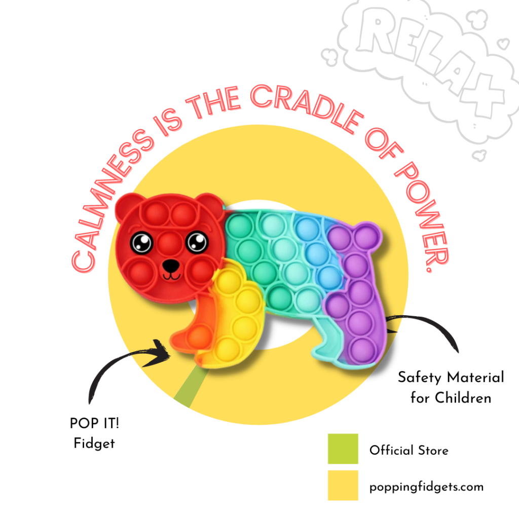 Rainbow Panda Pop It Fidget Simple Dimple Anti Stress Toy | Popping Fidgets